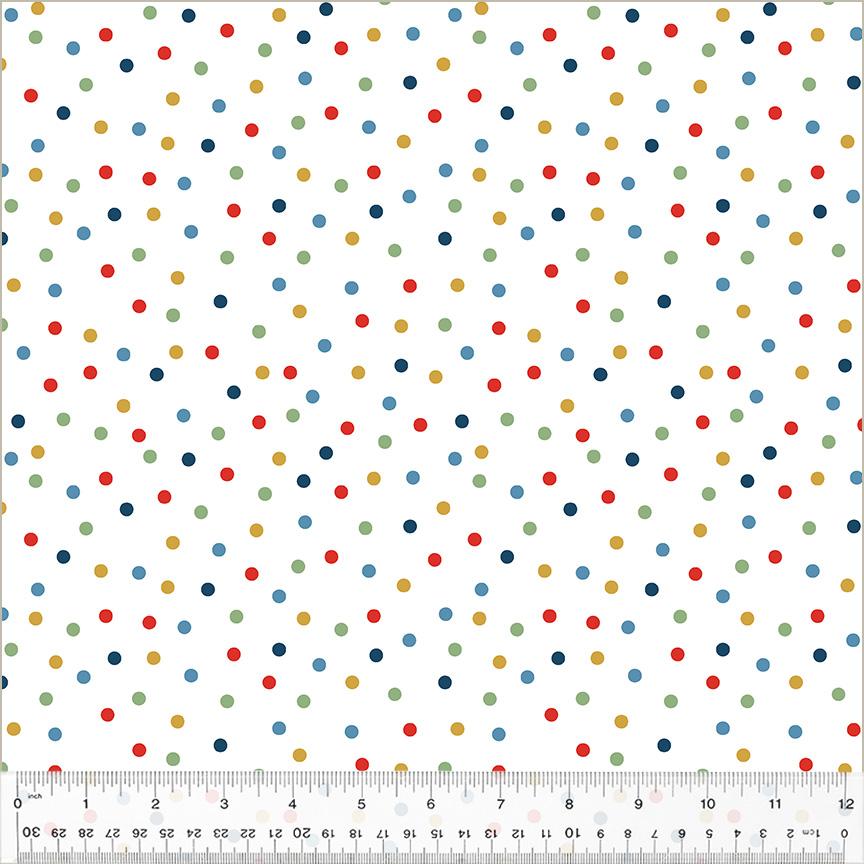 Clover & Dot - Multi Dots on White – Sew Downtown